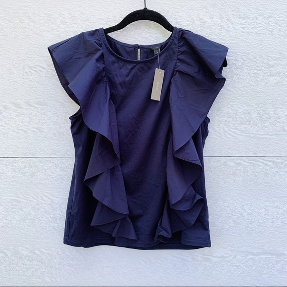 J. Crew | Tops | J Crew Ruffle Top | Poshmark